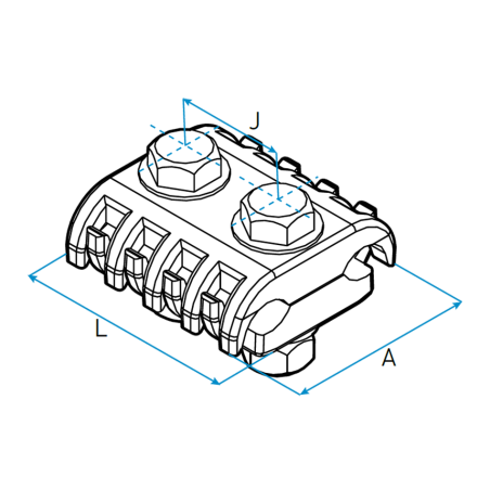 Grampa dentada p/deriv en paralelo GD-1 , 6/25 mm² LCT